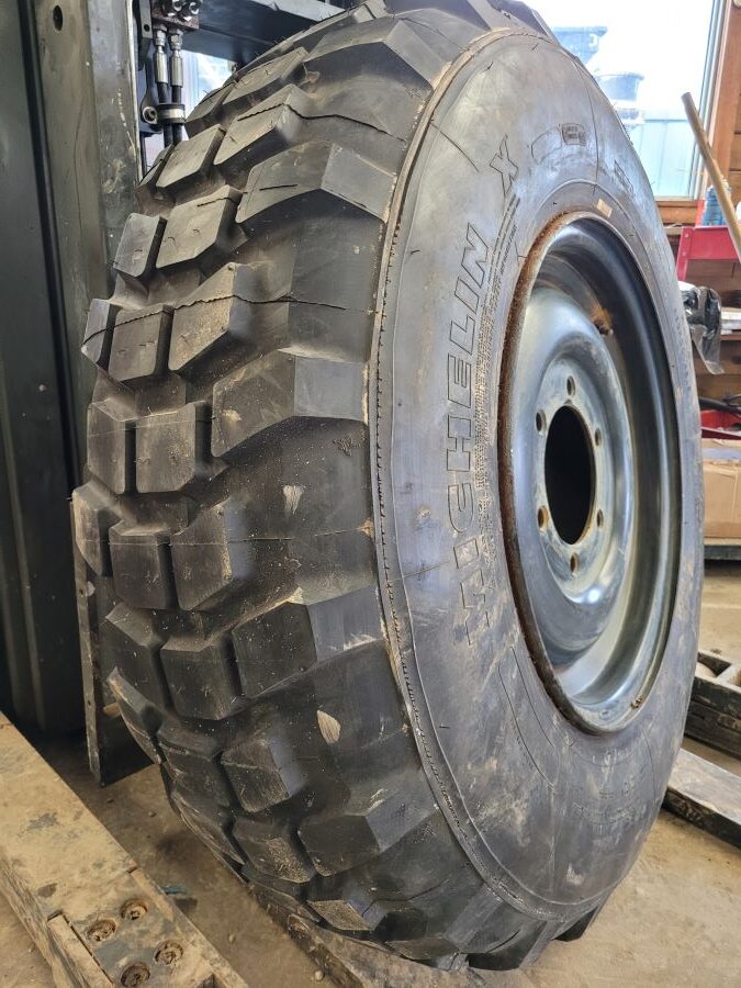 12.5R20 Michelin XL on wheel | Military Tires